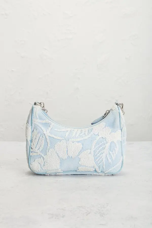 Prada Embroidered Drill Re-edition 2005 Shoulder Bag
