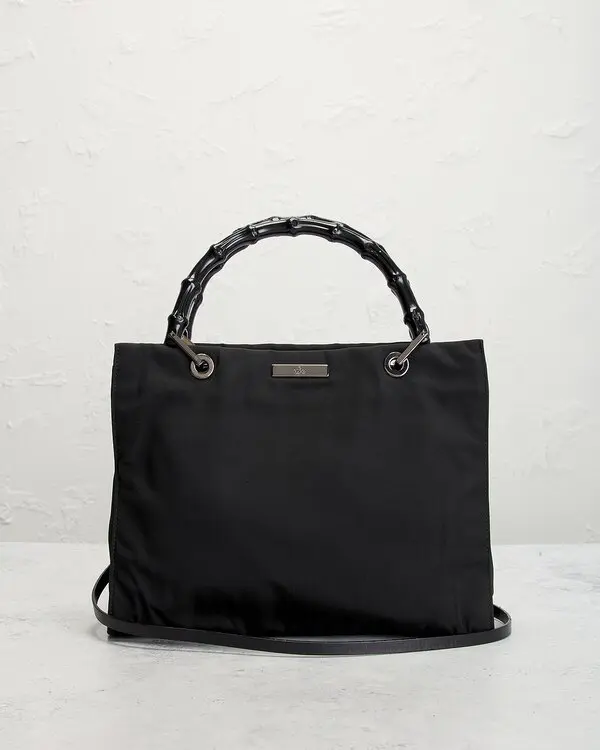 FWRD RENEW Gucci Bamboo Tote Bag