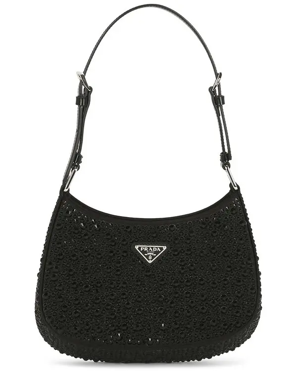 FWRD RENEW Prada Satin Embellished Cleo Shoulder Bag