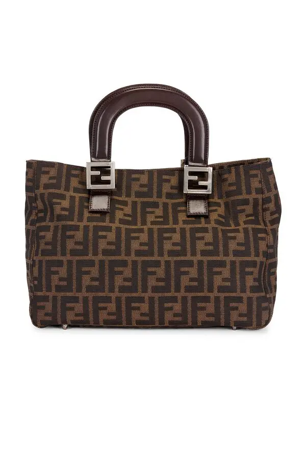 Fendi Zucca Handbag - Brown