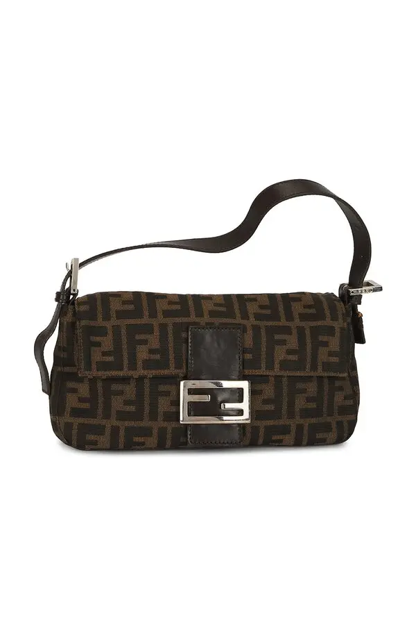 Fendi Zucca Baguette Shoulder Bag - Brown
