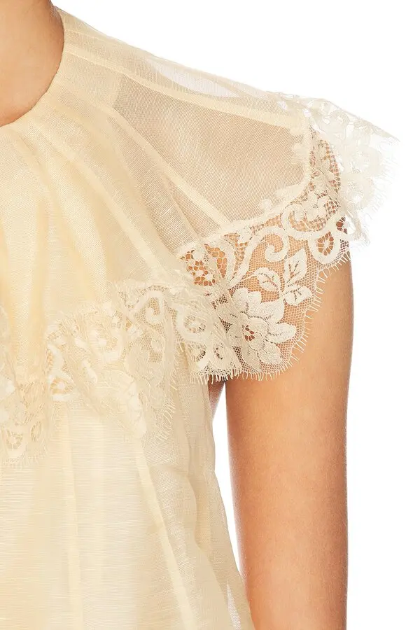 Zimmermann Ascent Flutter Top - Cream