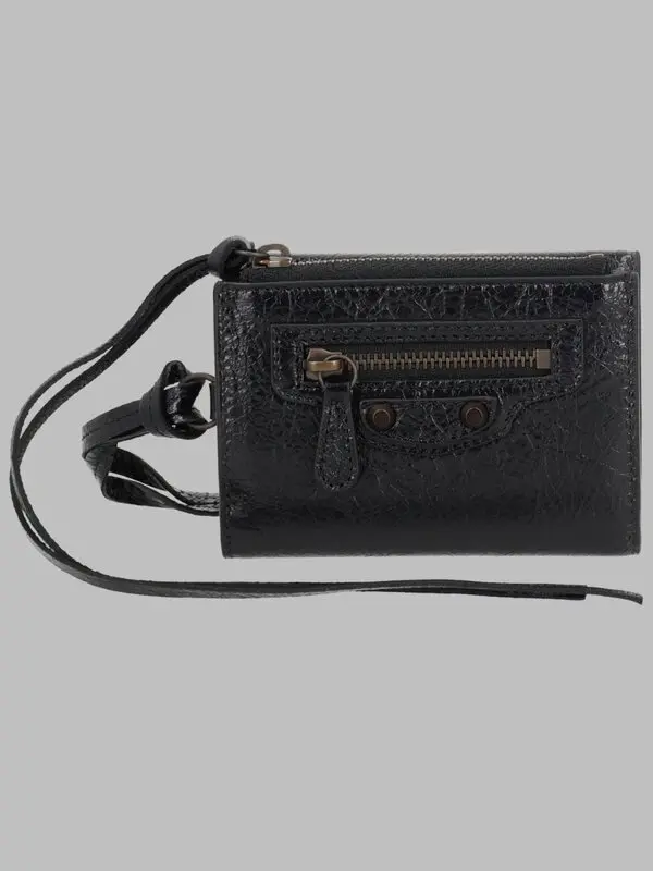 Balenciaga Portafoglio Trifold Con Tracolla Le City