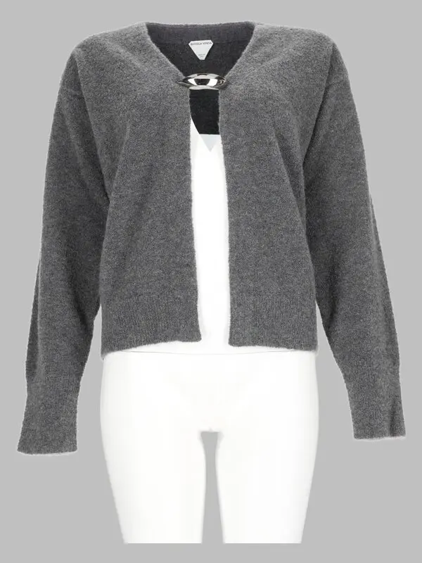 Bottega Veneta Cardigan In Cashmere - Gray