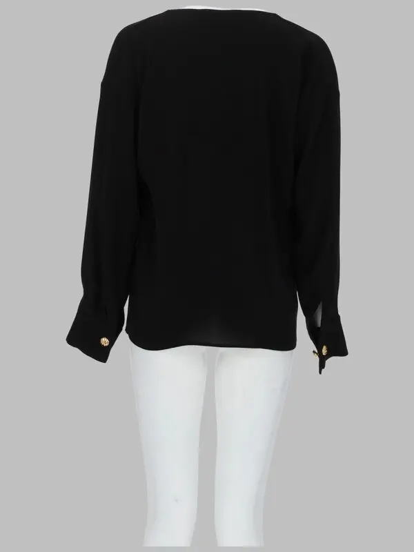 Max Mara Blusa In Cady Tecnico Leggero - Black