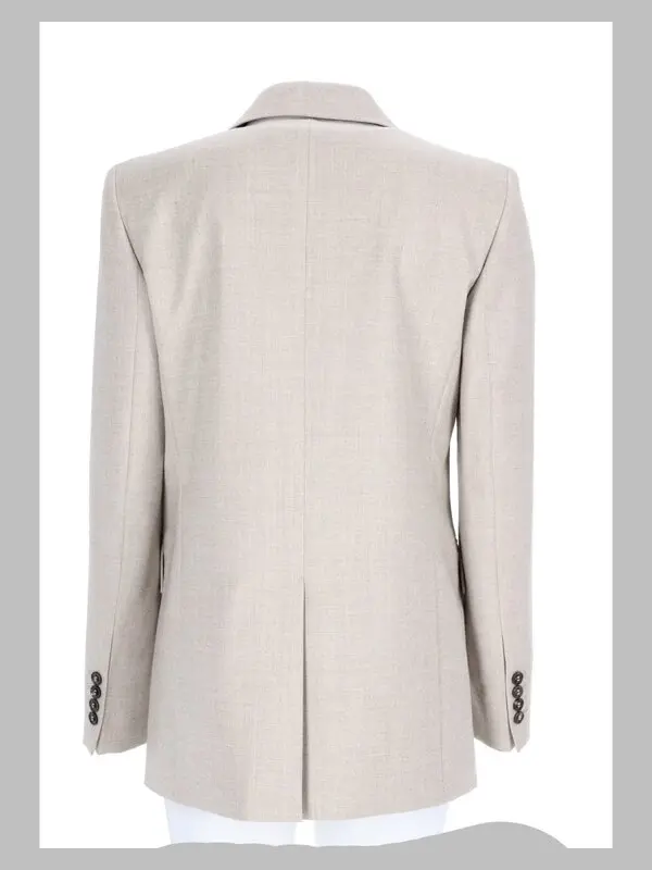 Max Mara Blazer Monopetto In Flanella Di Lana