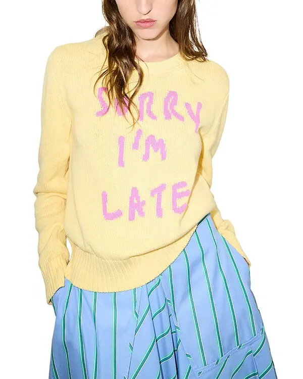 Max & Co. Eroso Cotton Sorry I'm Late Sweater