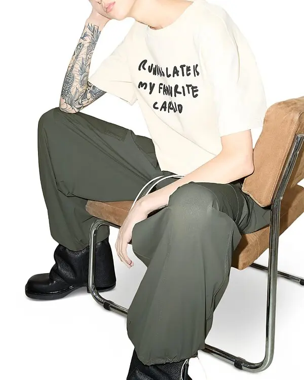 Max & Co. Paraggi Cotton Slogan Tee - Milk