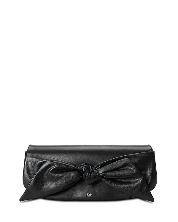 Polo Ralph Lauren Bellport Leather Bow Long-flap Clutch
