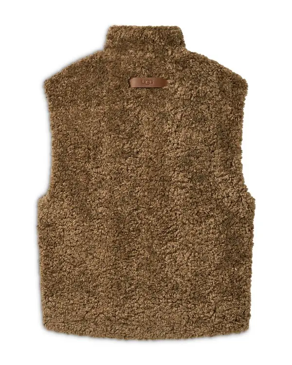 UGG Niah Faux Fur Toggle Vest - Coffee Grounds
