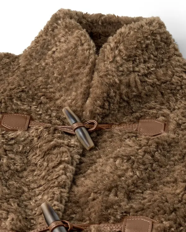UGG Niah Faux Fur Toggle Vest - Coffee Grounds