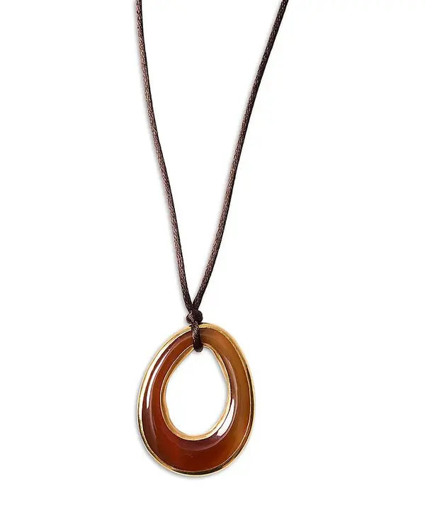 Chan Luu Sable Gemstone Open Pendant Necklace, 46