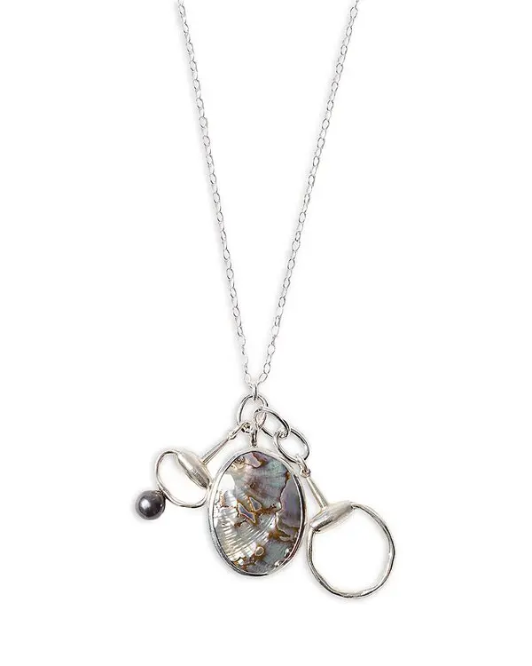 Chan Luu Horsebit Freshwater Pearl & Charm Necklace, 34