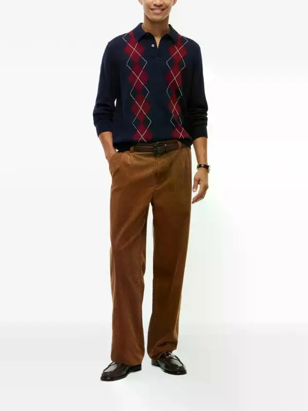 Tommy Hilfiger Argyle-pattern Polo Sweater