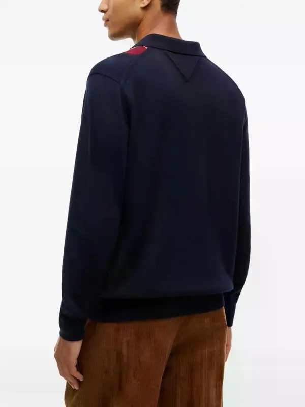 Tommy Hilfiger Argyle-pattern Polo Sweater