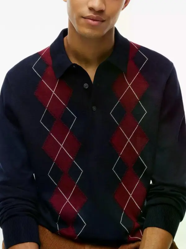 Tommy Hilfiger Argyle-pattern Polo Sweater