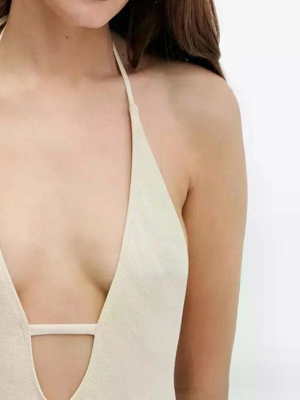 BENETTON Halterneck Plunge Swimsuit