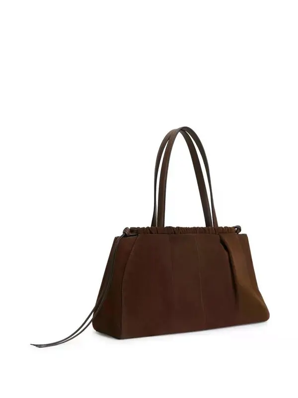Tommy Hilfiger Drawstring Suede Shoulder Bag - Brown