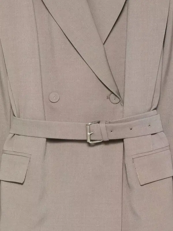 SOLOTRE Belted Double-breasted Jacket