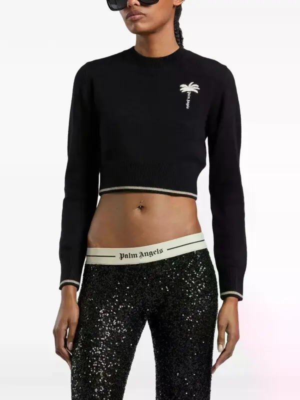 Palm Angels Palm Tree Embroidered Sweater