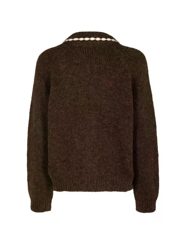 The Great. Crochet-trim Collar Cardigan