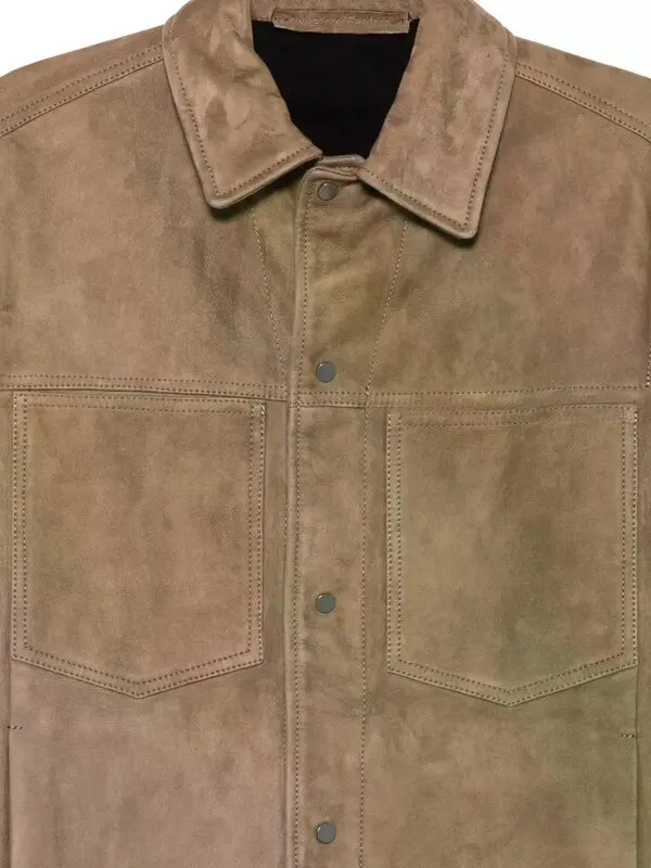 SALVATORE SANTORO Suede-finish Chest-pocket Jacket