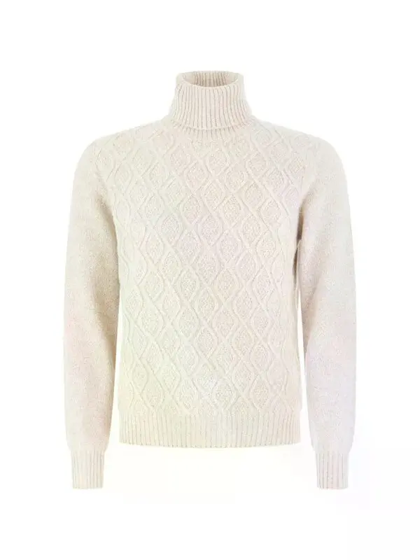 PANICALE Diamond-knit Roll-neck Sweater