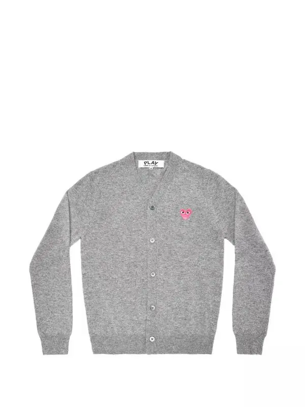 Play Comme Des Garcon Play Heart-patch V-neck Cardigan