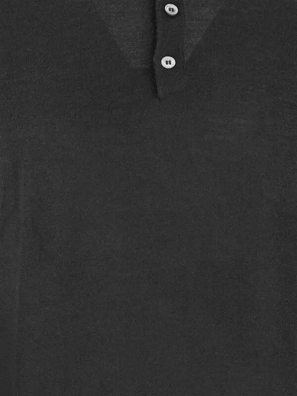 CUSTOMER LOVERS Long-sleeve Knitted Polo Shirt