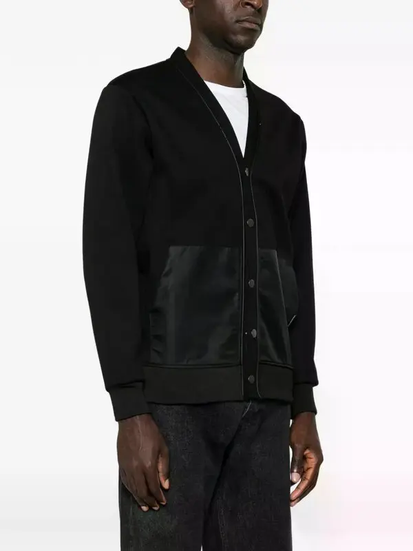 YES LONDON Contrast-panel Press-stud Cardigan