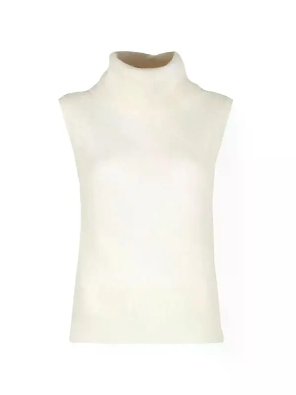 Veronica Beard Mazzy Chevron-knit Vest - Neutrals
