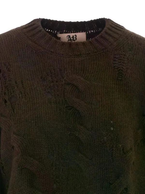 ANIYE BY Maxipull Tina Distressed Cable-knit Mini Dress