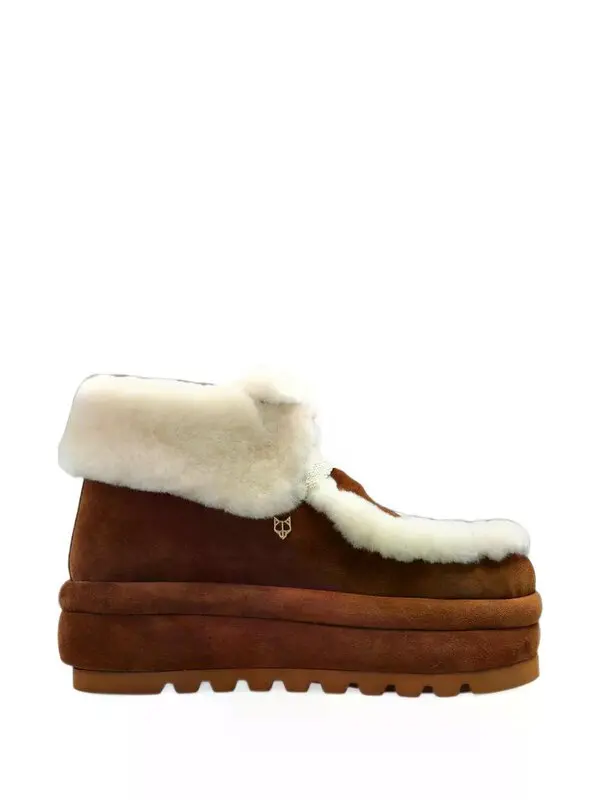 NAKED WOLFE Bambi Shearling-trim Boots