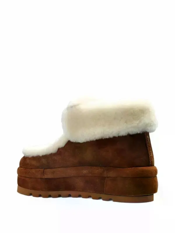 NAKED WOLFE Bambi Shearling-trim Boots