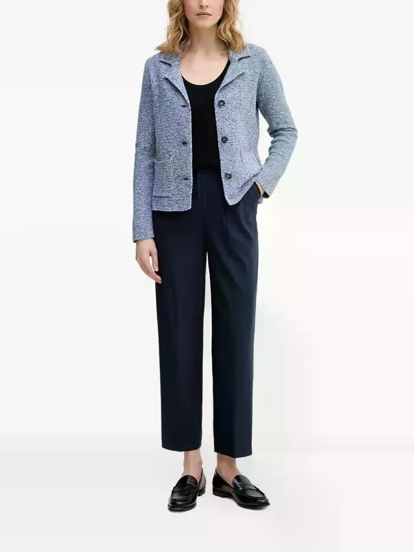 BENETTON Textured-knit Notched-lapel Cardigan