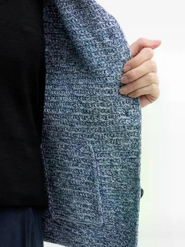 BENETTON Textured-knit Notched-lapel Cardigan