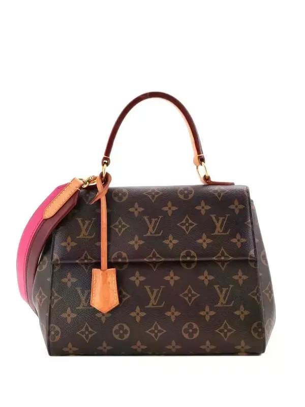 LOUIS VUITTON Cluny Top Handle Bag Monogram Canvas Bb Satchel - Brown