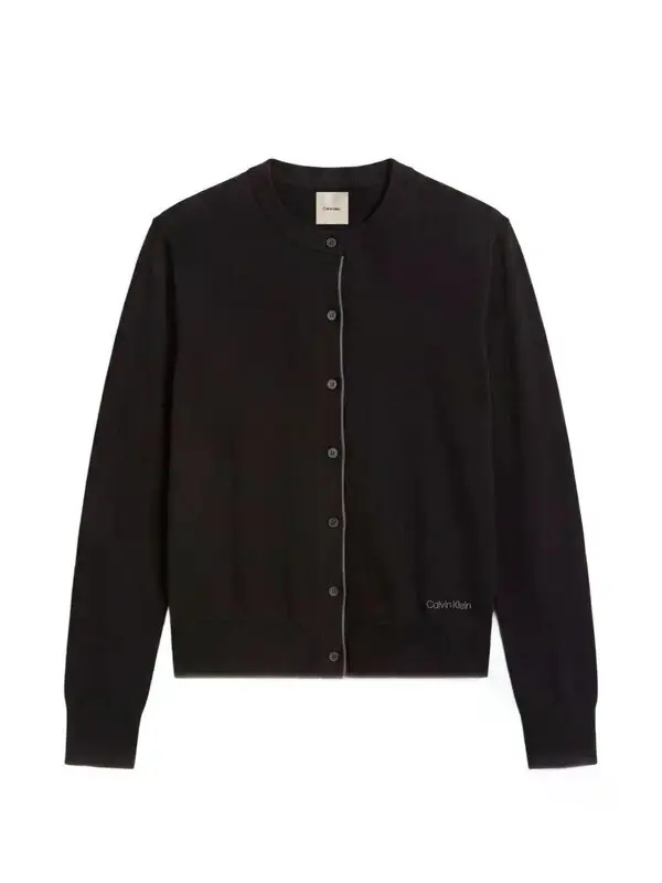 Calvin Klein Logo-embroidered Button-up Cardigan