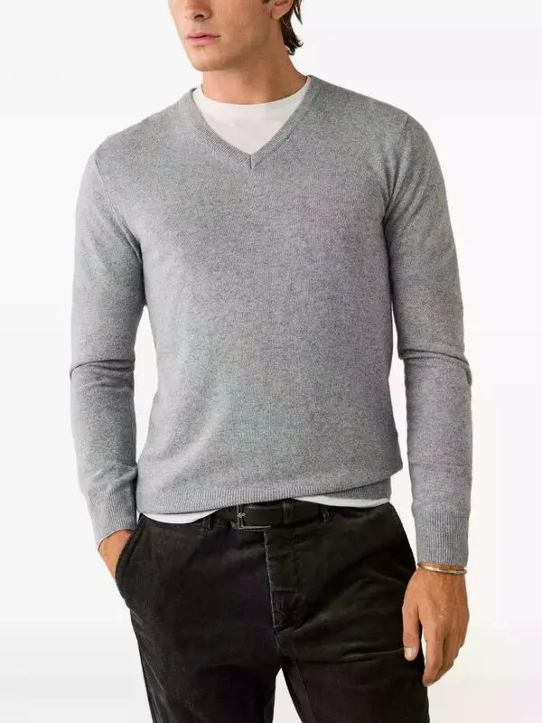HACKETT  London V-neck Elbow-patch Sweater