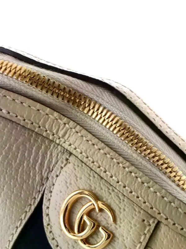 Gucci Ophidia Dome Shoulder Bag Leather Small Crossbody Bag - White