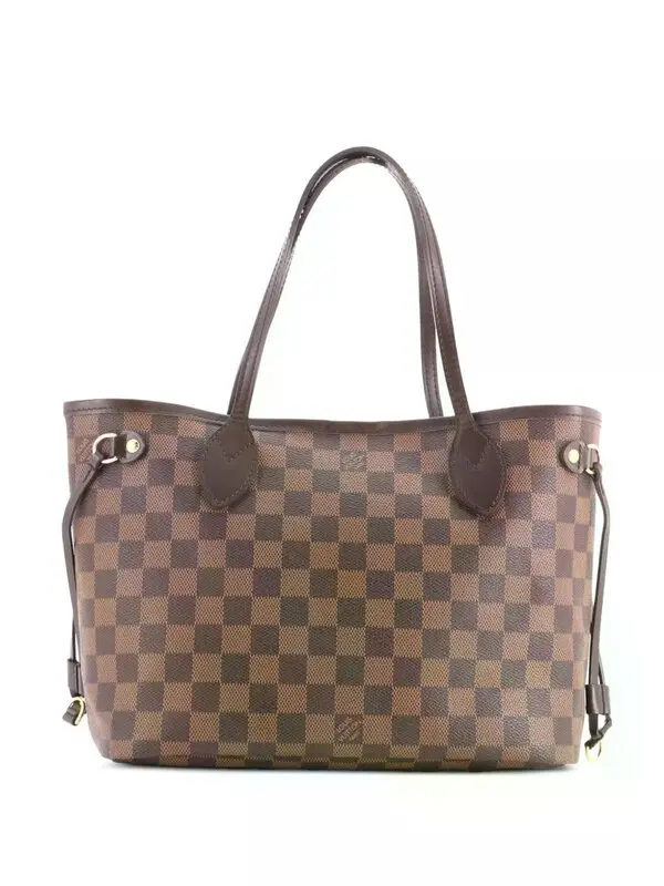 LOUIS VUITTON Neverfull Damier Pm Tote Bag - Brown