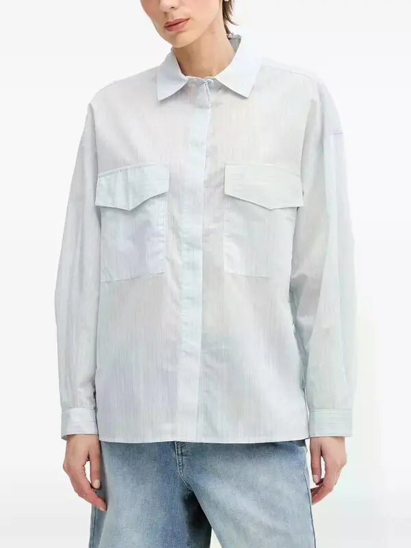 BENETTON Striped Flap-pocket Shirt
