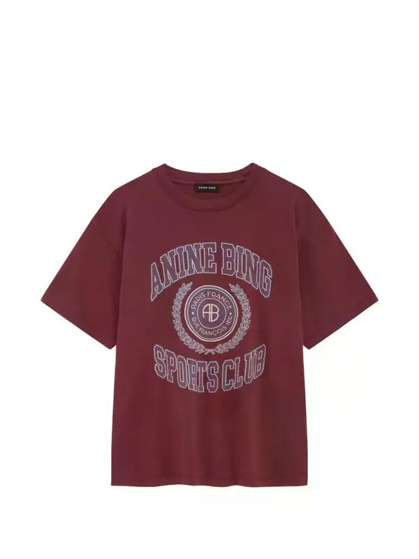 ANINE BING Cade Tee Collegiate Burgundy
