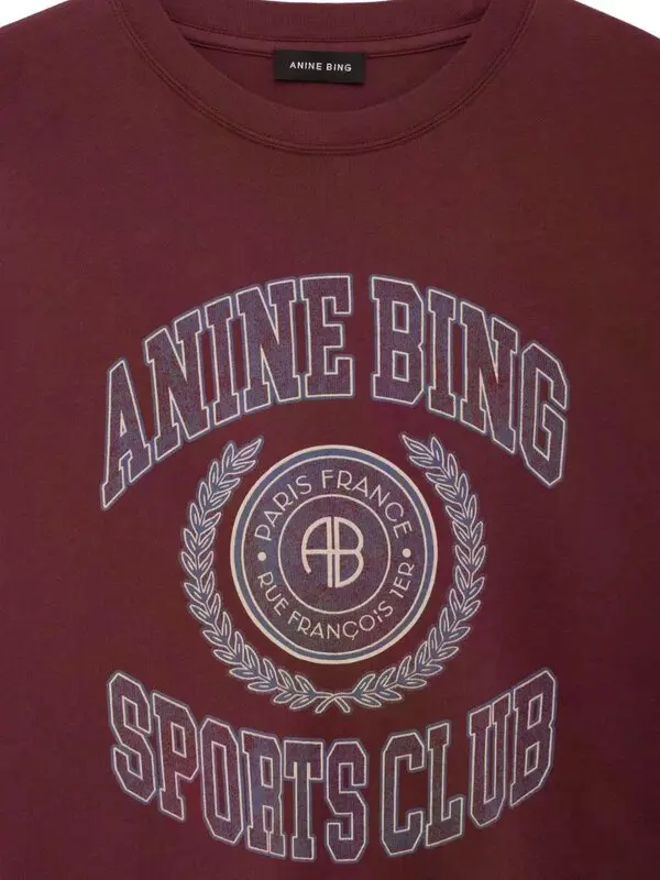 ANINE BING Cade Tee Collegiate Burgundy