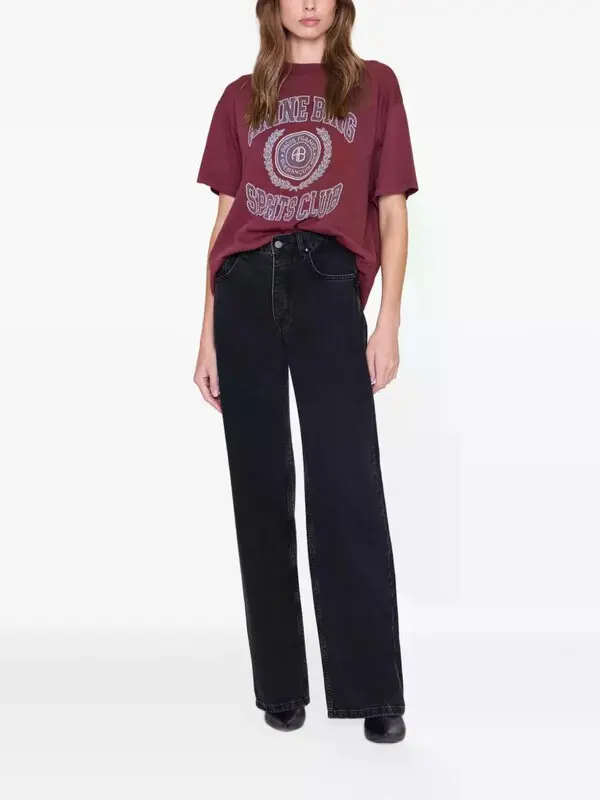 ANINE BING Cade Tee Collegiate Burgundy - Red