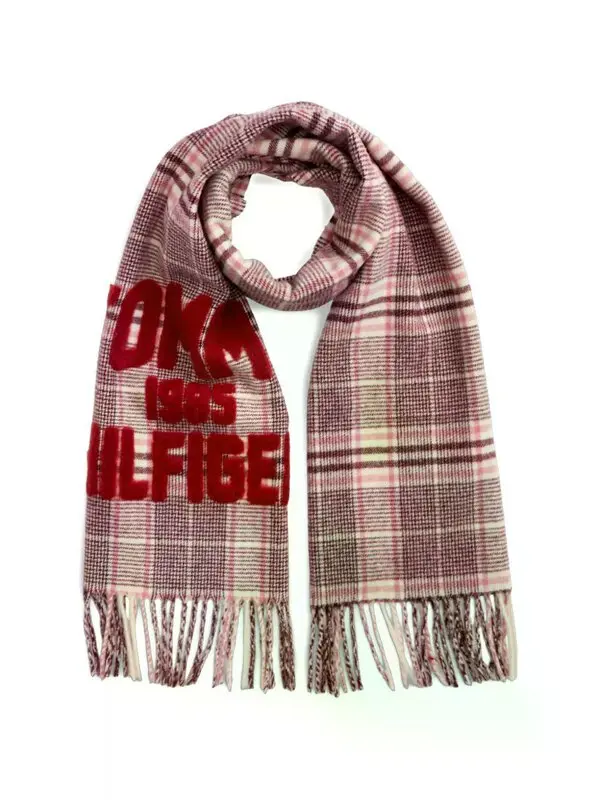 Tommy Hilfiger Check-pattern Fringed Scarf