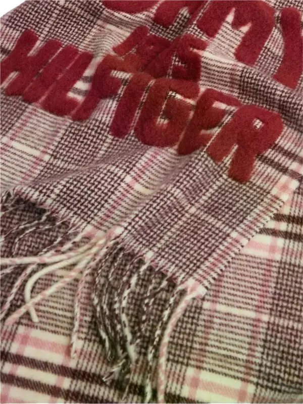 Tommy Hilfiger Check-pattern Fringed Scarf