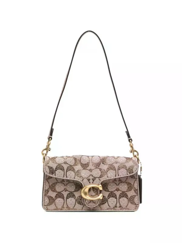 COACH Tabby 20 Crystal-embellished Shoulder Bag - Neutrals