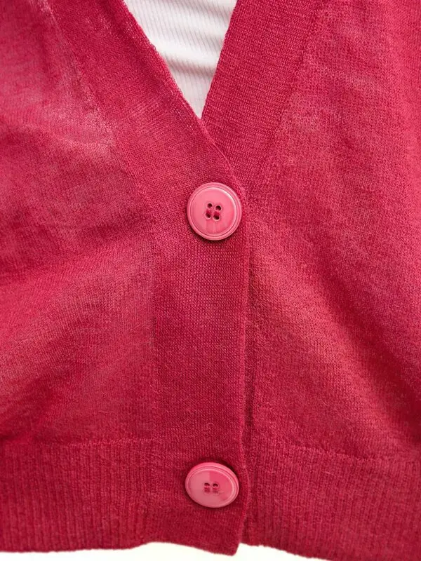 BENETTON Fine-knit V-neck Cardigan