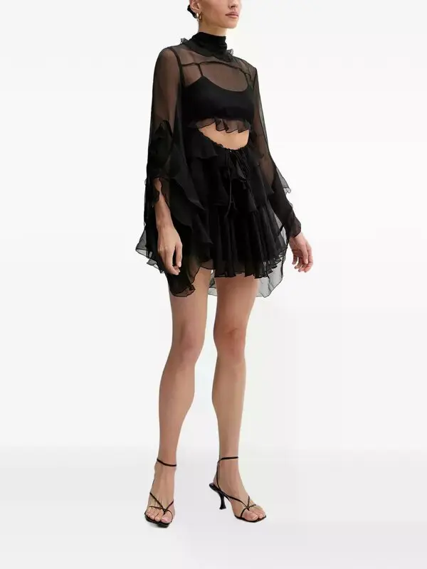 Bardot Ruffled Cutout Mini Dress